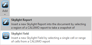 Adding Skylight Reports - CALUMO Documentation